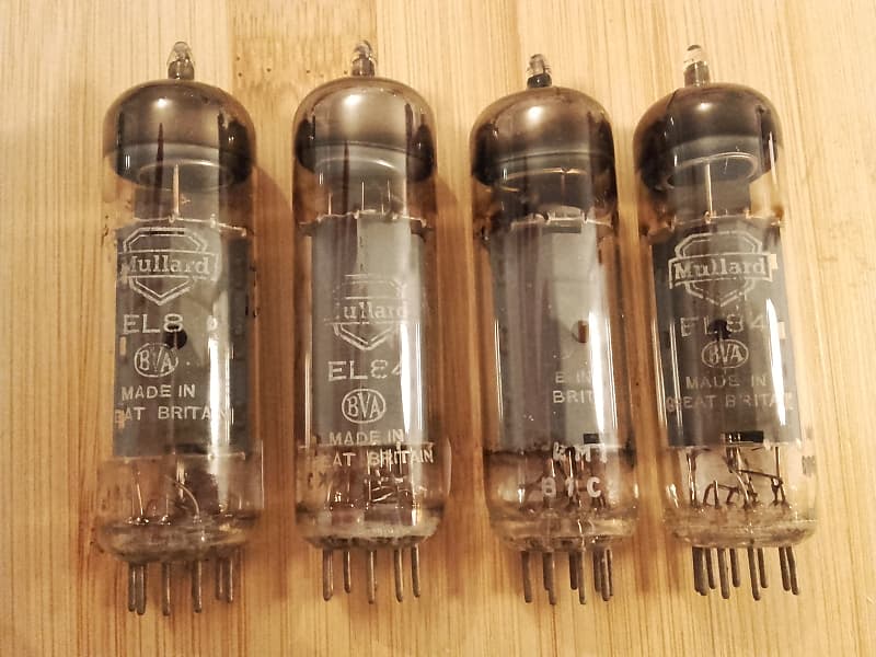 Very rare 60's MULLARD el84 6bq5 matched quad UK made, fully | Reverb