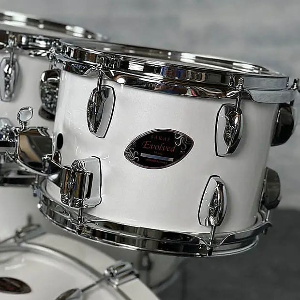 Sakae Evolved Maple Tom 10x7 Pearl White | Reverb