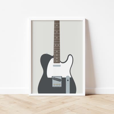 Telecaster Guitar Print - Fender Electric Guitar Poster, | Reverb UK