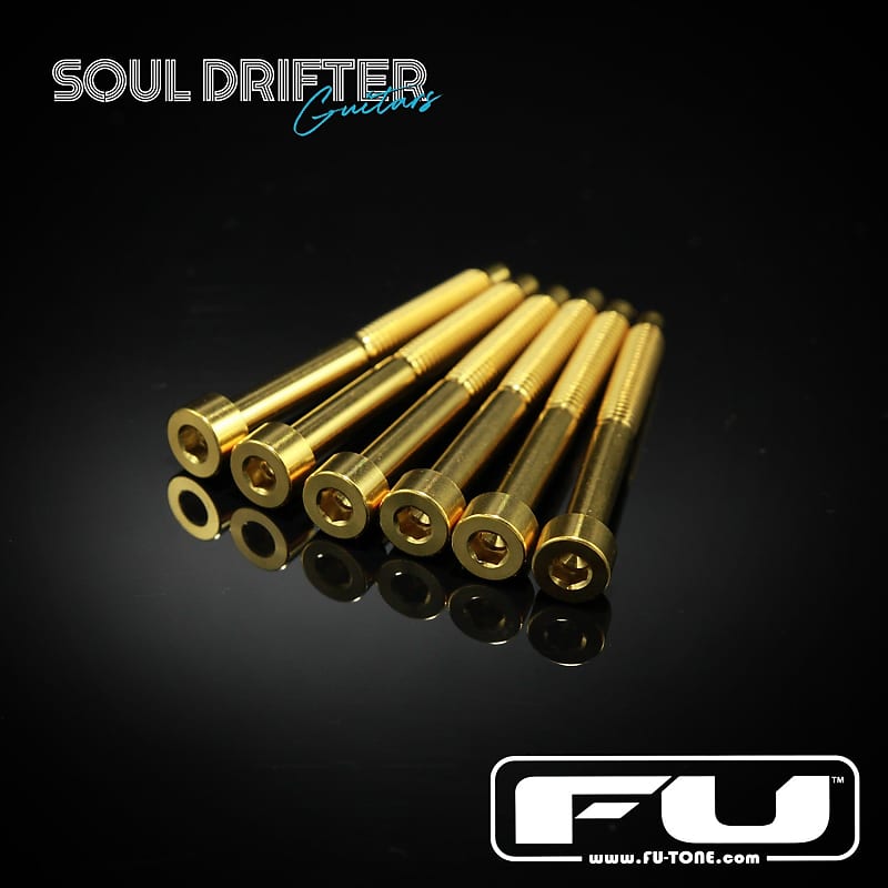 FU-Tone Titanium String Lock Screw Set (6) - Gold | Reverb UK