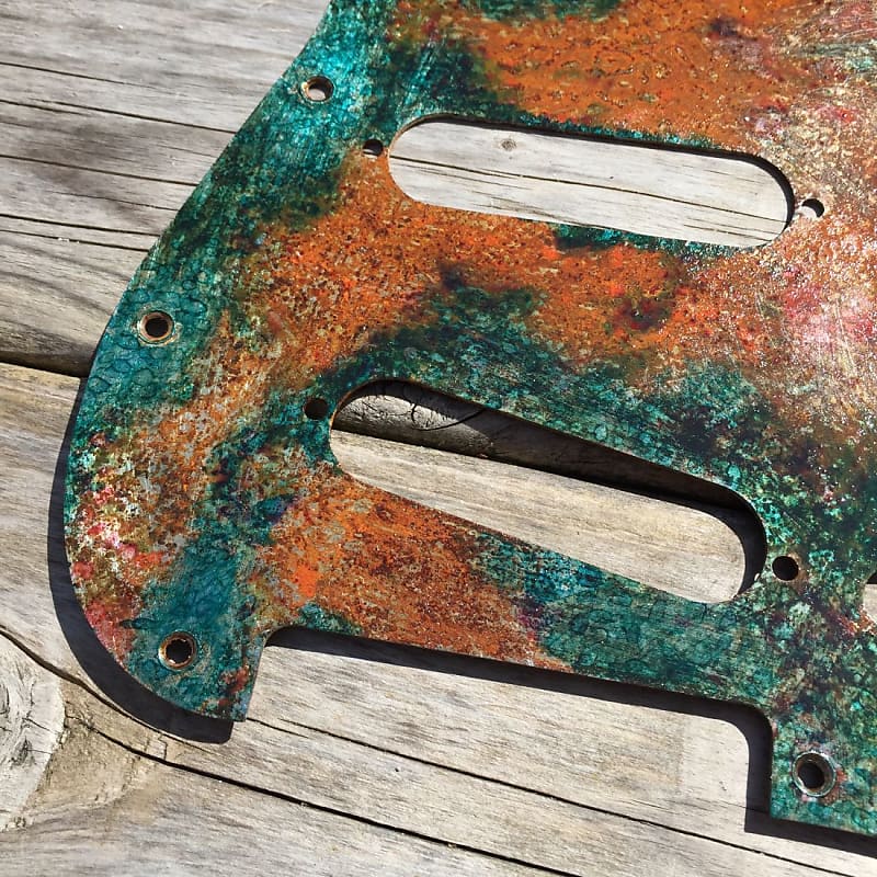 Rusted Relics Strat SSS pickguard, with awesome patina | Reverb Canada