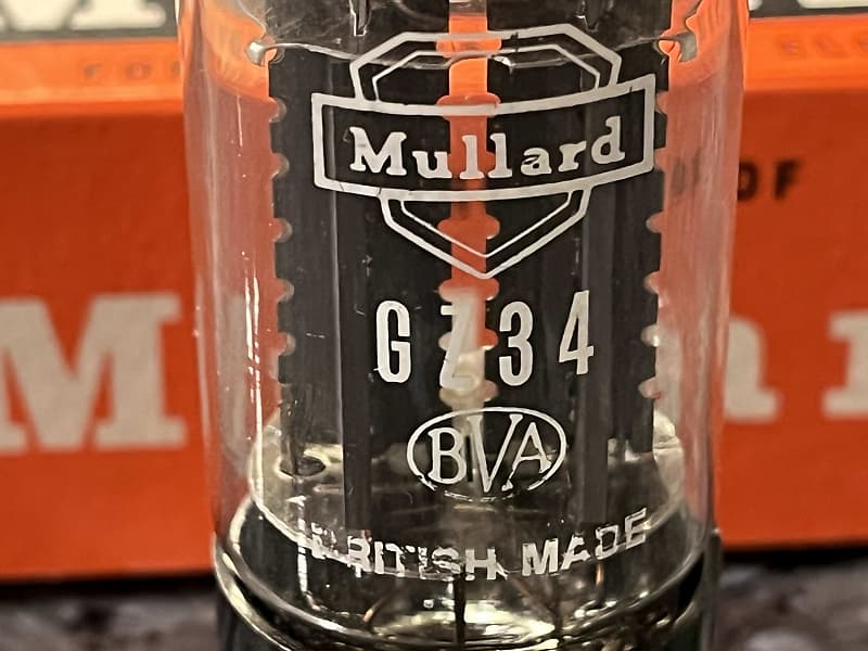 Mullard *NOS* GZ34 5AR4 Blackburn Factory BVA insignia | Reverb