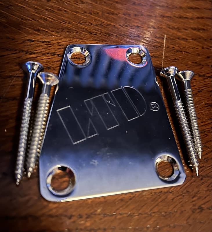 ESP LTD Offset neck plate & screws - Chrome | Reverb UK