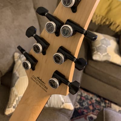 Jackson JS22-7 - Gloss black, Mick Thompson Blackouts Seymour | Reverb