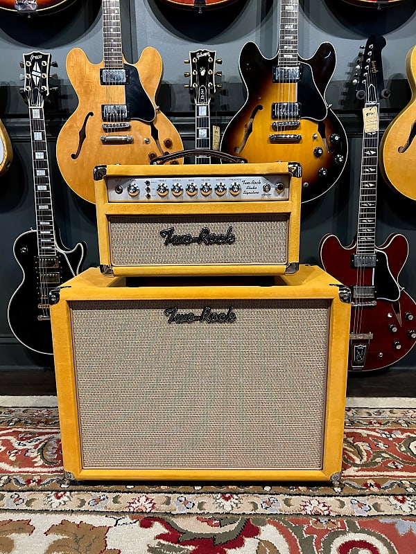 Two Rock Studio Signature Head & 1x12 Cabinet Gold Suede with | Reverb
