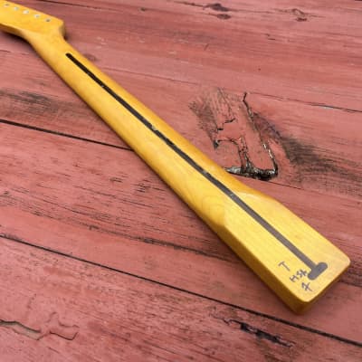 Selder Tele Project Neck - Amber Tint and Rolled Fretboard | Reverb