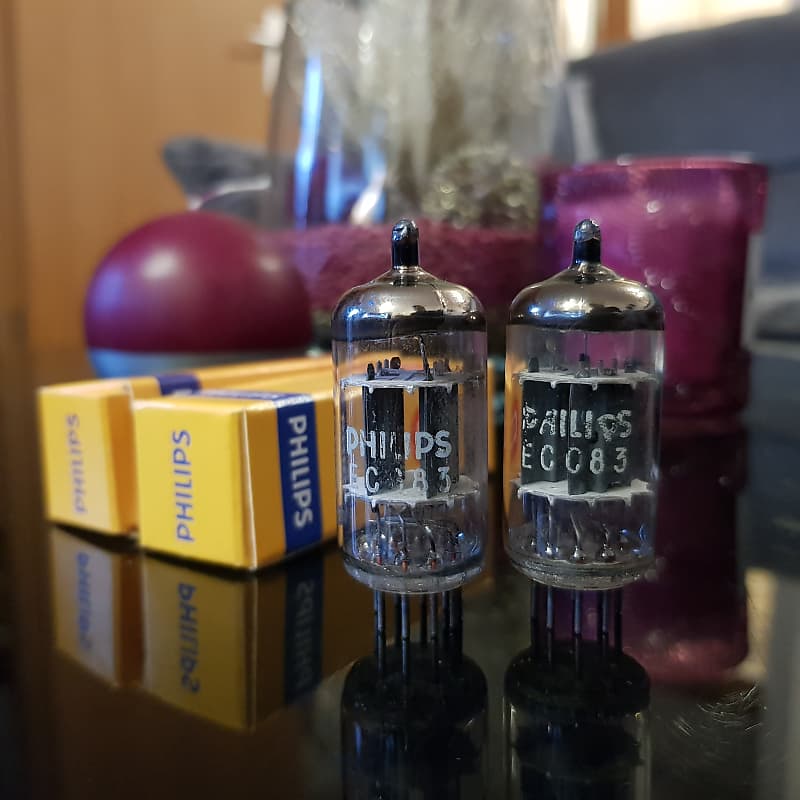 2X ECC83 12AX7 Philips Holland disc getter I66,tested good | Reverb