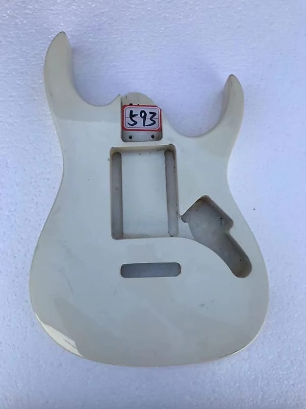 Glossy White Double Cutaway JEM Style Guitar Body | Reverb