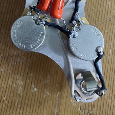 Gibson SG 50's Wiring 500k CTS Brass Shaft Pots .022 Orange | Reverb