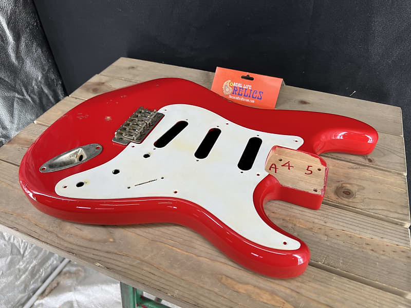 Real Life Relics Strat® Body Aged Fiesta Red Nitro | Reverb