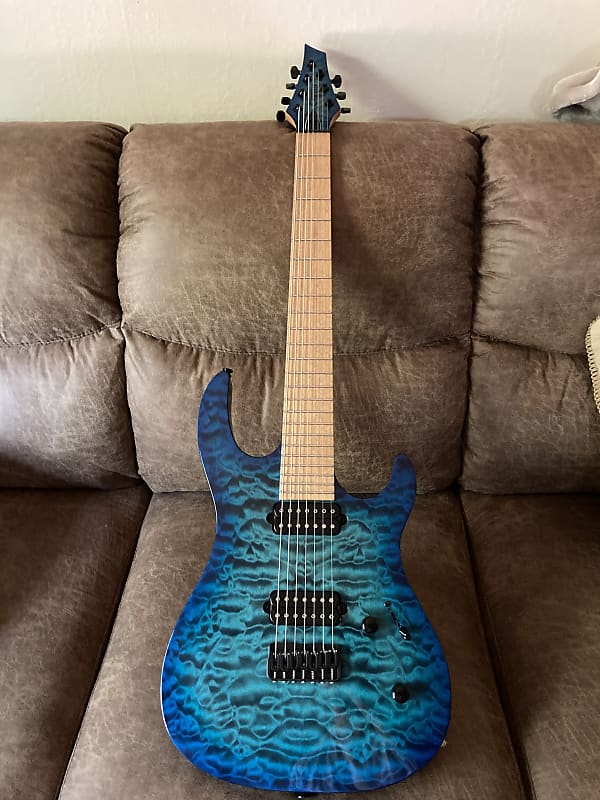 Kiesel 7 string Dc7x dc700 DC Carvin 7 String Kiesel 7 - Aqua | Reverb