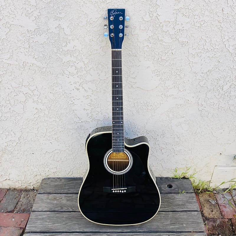 Esteban ALC-200 Acoustic Electric Guitar, Black Finish | Reverb Canada