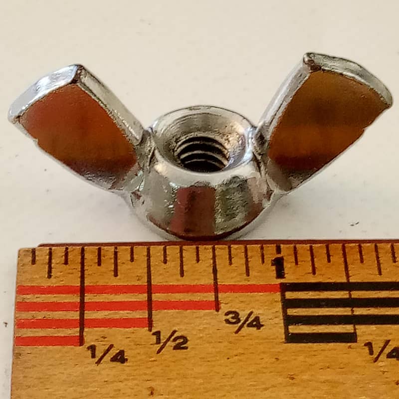 Ludwig 1/4"x20tpi Chrome Cymbal Stand Wing-Nut Part | Reverb UK