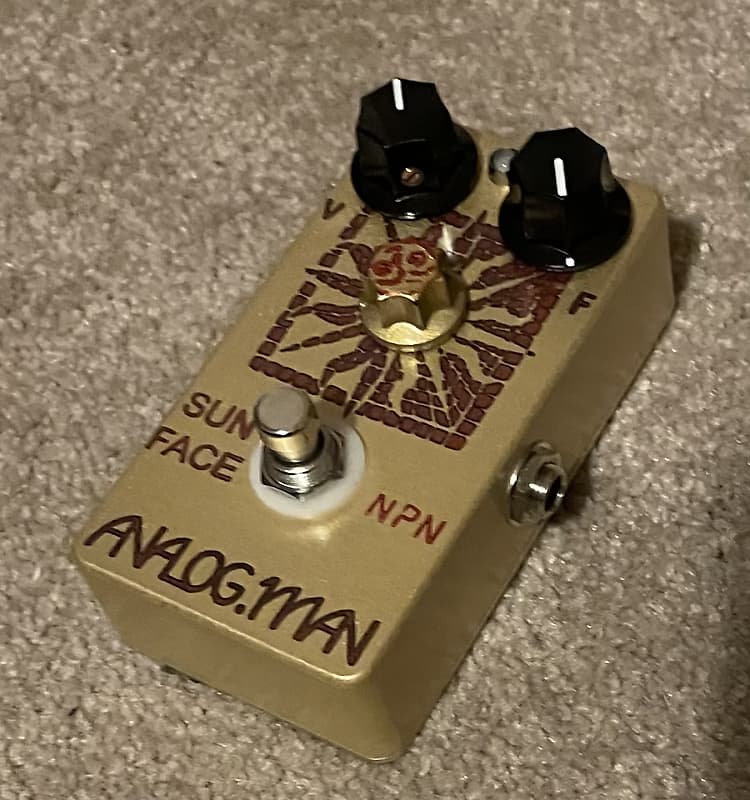 Analogman Sun Face NPN Germanium Fuzz 2021 - Gold | Reverb