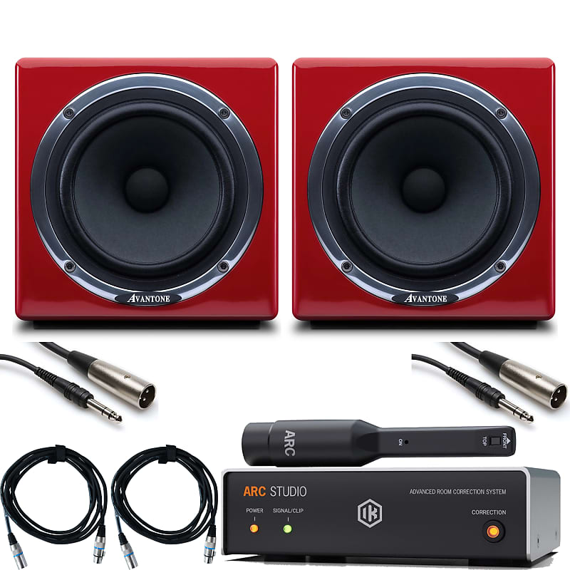 Avantone Pro Mixcube Monitor Speakers (Pair), Red w/ IK | Reverb