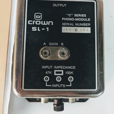 Crown Power Line One Straight Line One SL-1 Power and Preamp | Reverb