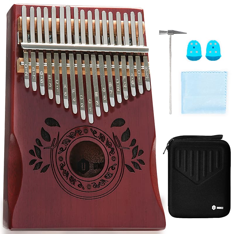 17 Key Thumb Piano With Ore Steel Tines | Includes Hard Case, | Reverb