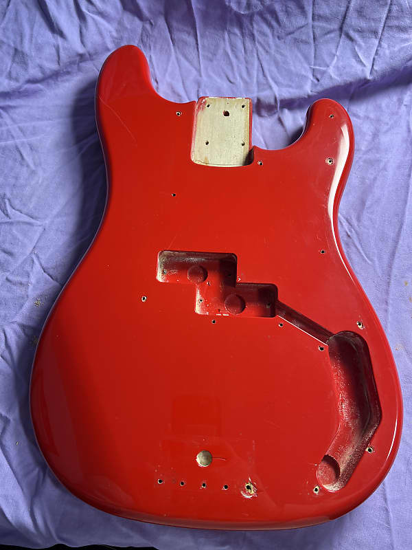 Squier Bullet bass MIK body Late 1980s - Red | Reverb