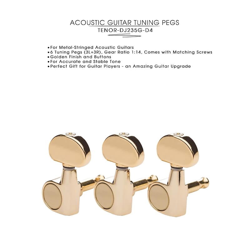 Dj235G-D4 Tenor Acoustic Guitar Tuners, Tuning Key | Reverb