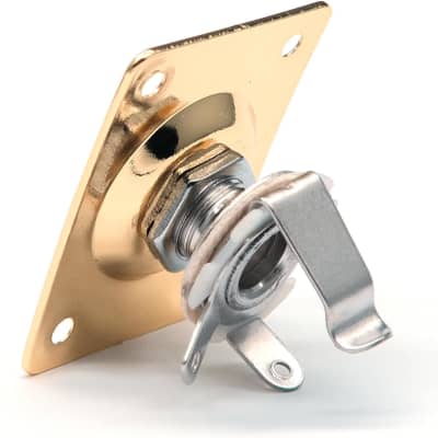 Metal 1/4 Output Jack Plate Input Jack Socket for Tele SG | Reverb