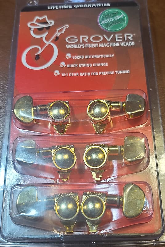 Grover Tuners 502G Roto-Grip Locking Gold | Reverb