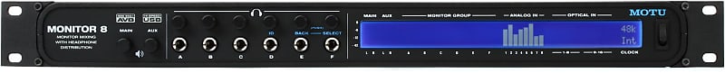 MOTU Monitor 8 Monitor Mixer with Headphone Amplifier & Audio | Reverb