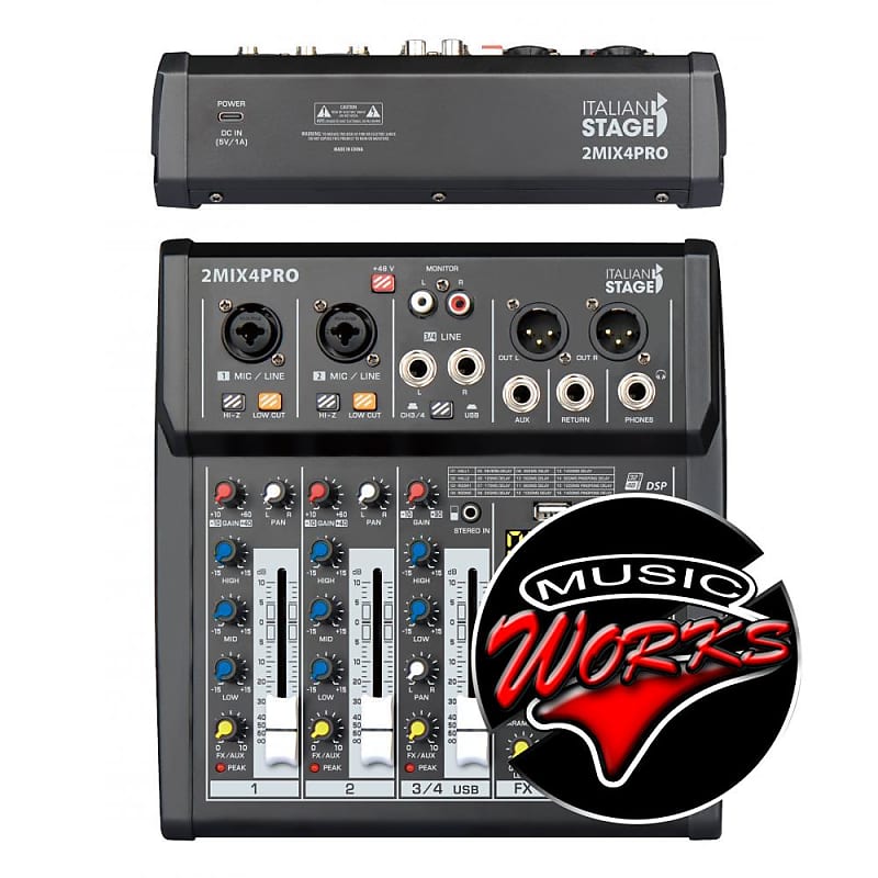 Italian Stage 2 Mix4 Pro Mixer Bt Usb | Reverb