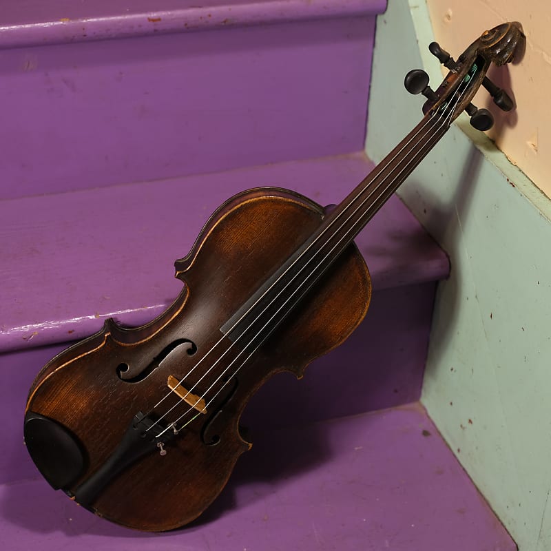 1900s German-made 4/4 Dark Brown Violin w/HSC (Vintage, Old, | Reverb