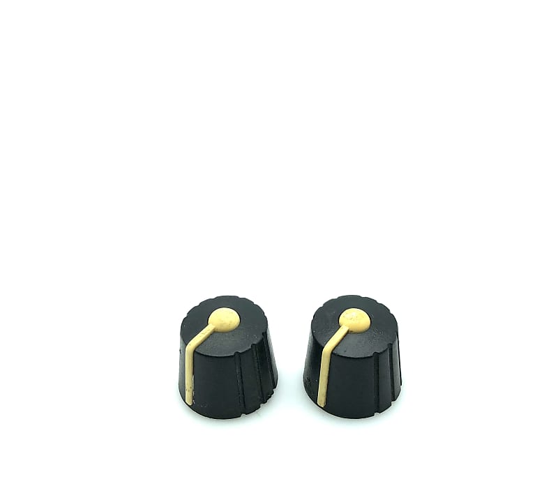 2 Vintage Cupcake Knobs Black/Cream 19?? | Reverb