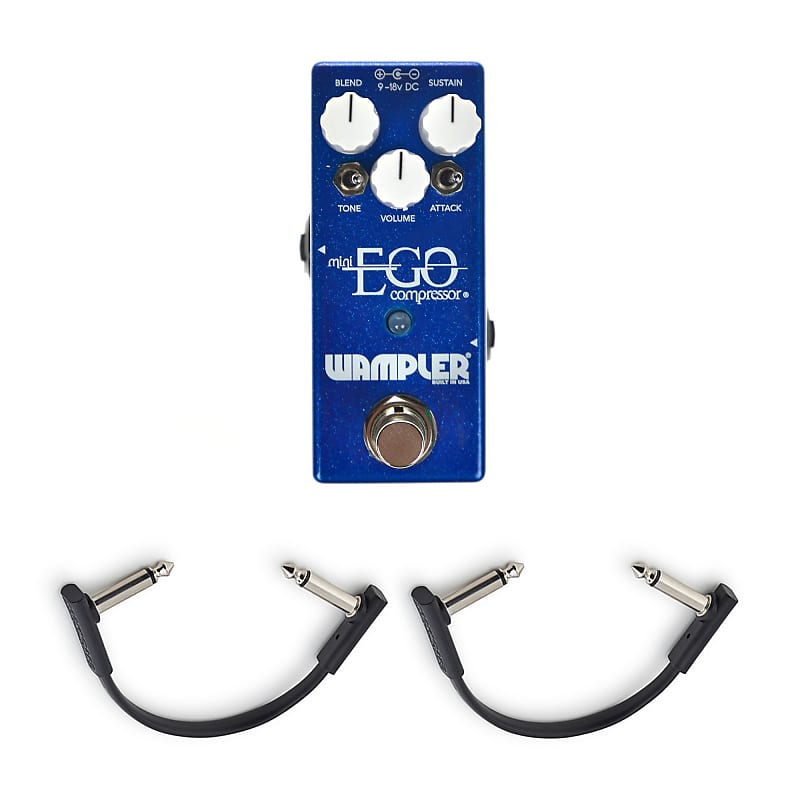 Wampler Ego Compressor Mini w/(2) Rockboard Flat Patch Cables | Reverb