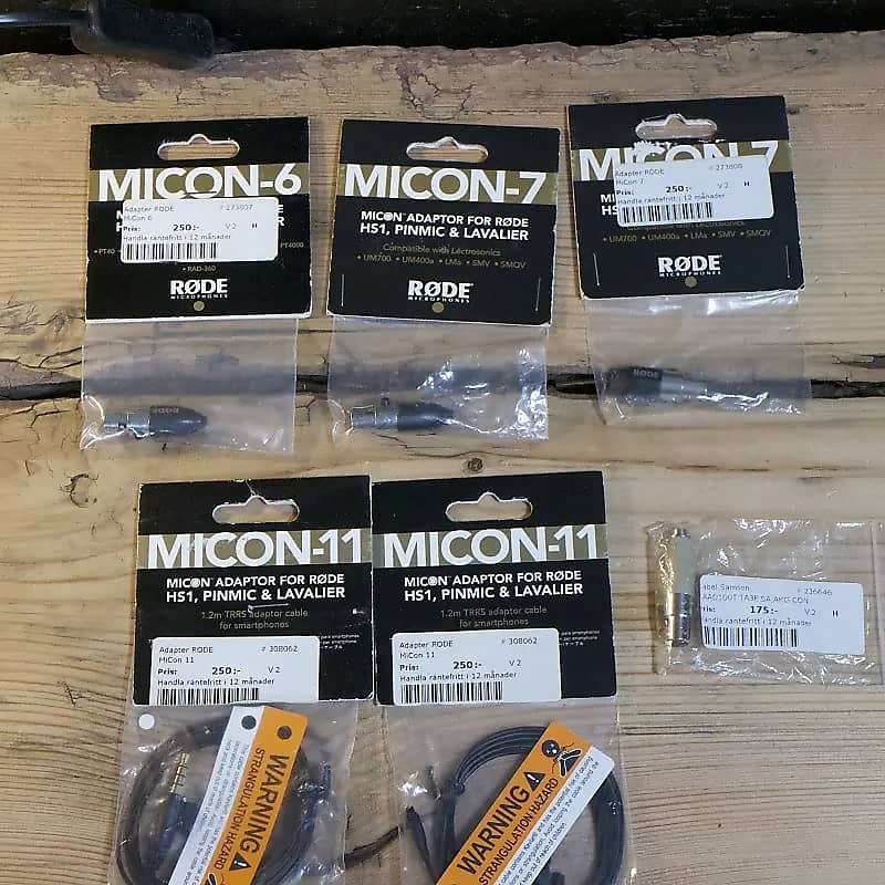 bulk lot of 5 Rode Micon-6 Micon-7 Micon-11 pinmic lavalier | Reverb