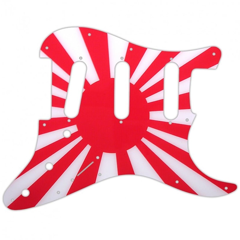 Pickguard For Fender Standard Strat - Japanese Flag | Reverb