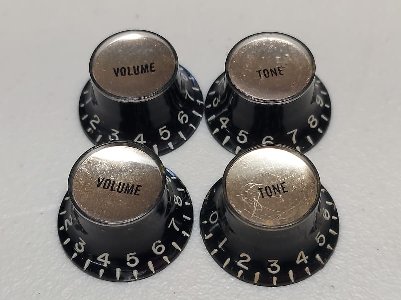 1970s 80s Gibson Top Hat / Reflector Knobs Set (4) - 100% | Reverb