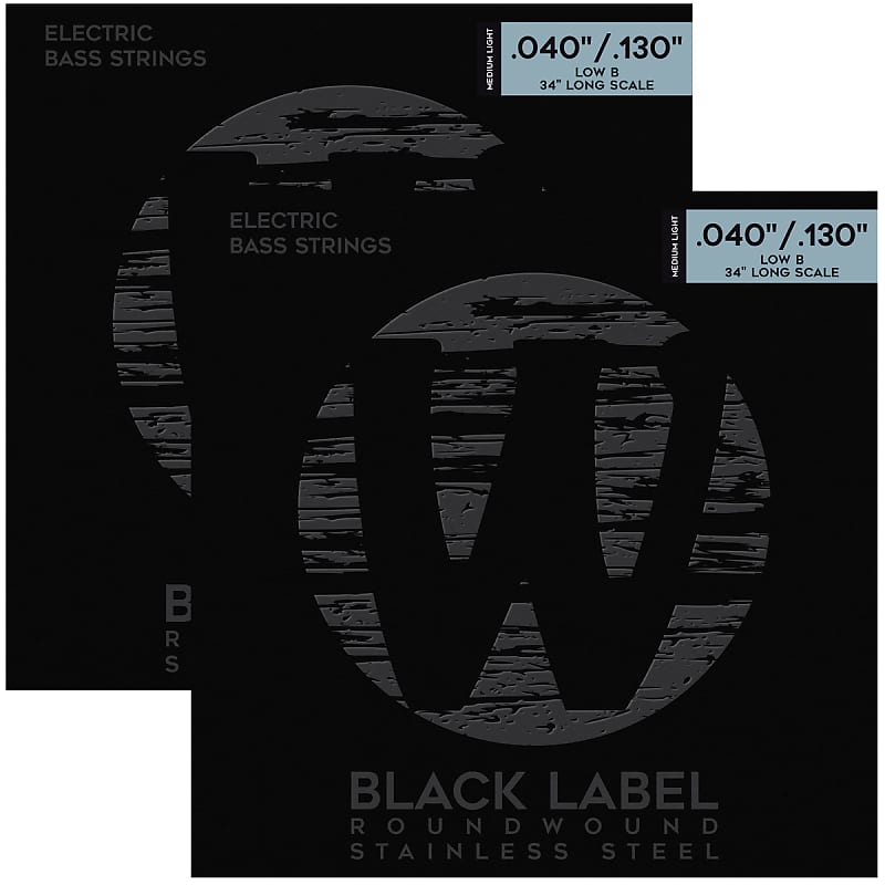 2-Pack of Warwick Black Label 5-String Bass Set, Stainless, | Reverb