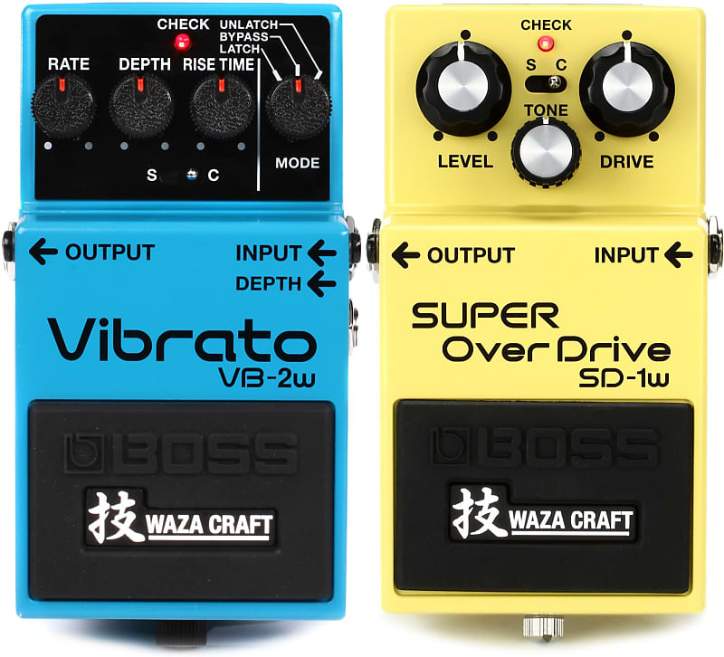 Boss VB-2W Waza Craft Vibrato Pedal Bundle with Boss SD-1W | Reverb