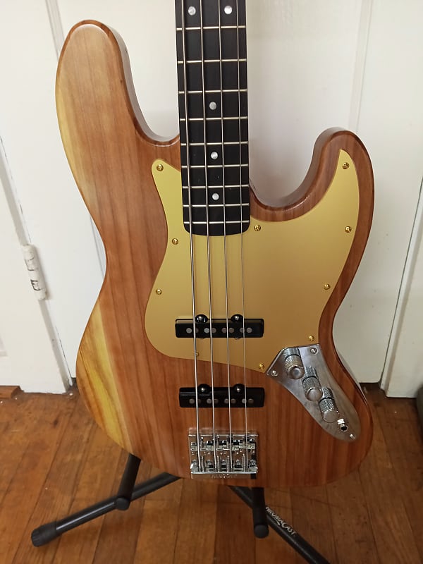 Custom Built Jazz Bass - Two Tone Redwood Body - Grover - | Reverb