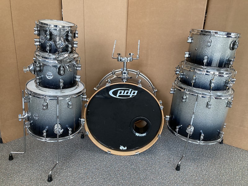 Used PDP CONCEPT 7 PC Drum Kit Silver Burst | Reverb