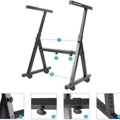 Heavy Duty Z-Style Keyboard Piano Stand with Swivel Casters | Reverb