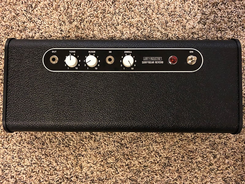 Surfy Industries SurfyBear Classic Spring Reverb Pedal Black | Reverb