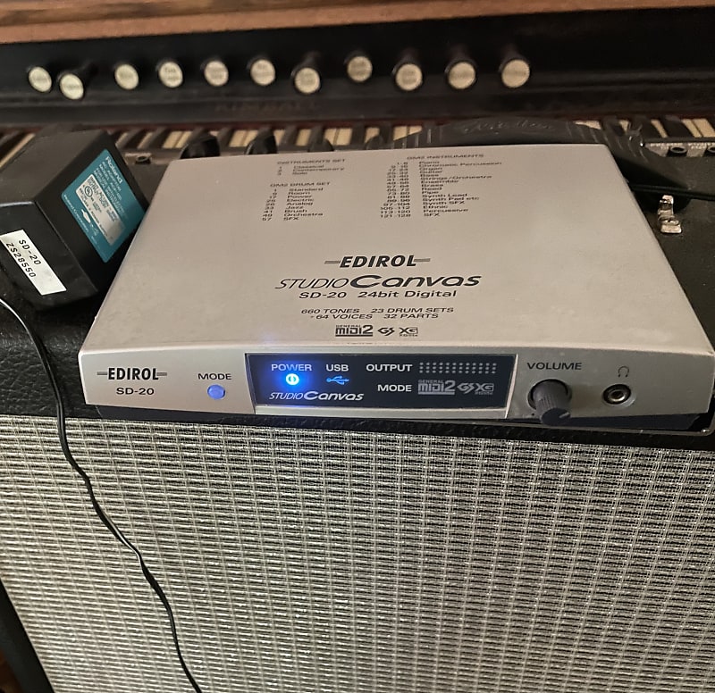 Roland Edirol/Roland SD-20 Sound Canvas 2002 - Silver/Grey | Reverb