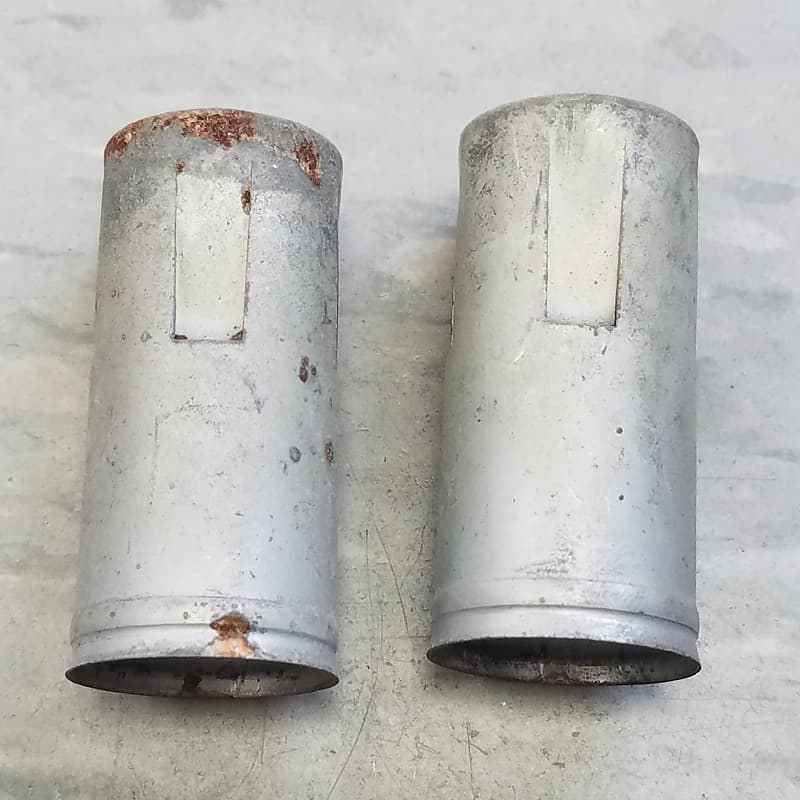 Unknown Pair (2) Tube Shields 6AU6 7-pin 4-Pinch 420-07 | Reverb