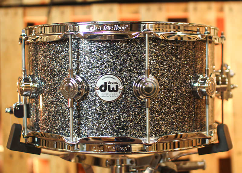 DW 7x14 Collector's Maple VLT Black Galaxy Snare Drum - | Reverb