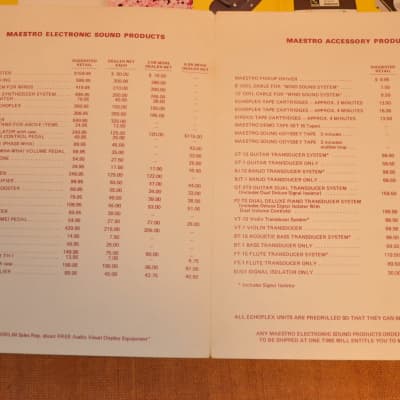 Maestro vintage catalog booklet brochure Fold out brochure | Reverb