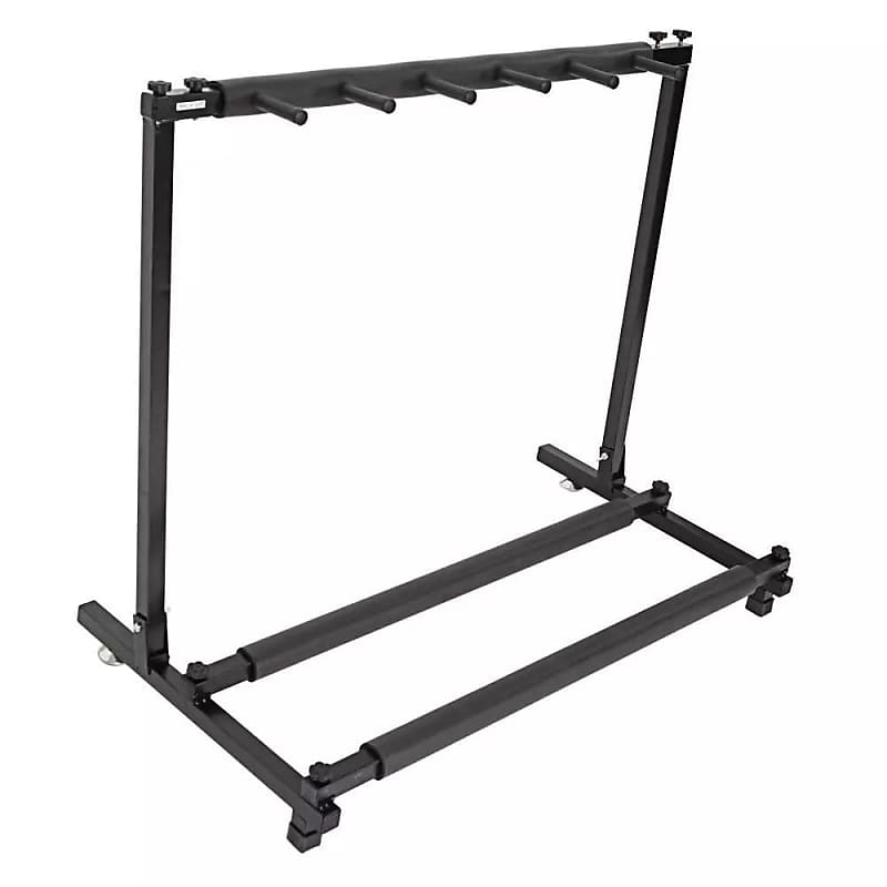 5 Guitar Rack Stand Folding Five Multiple Stage Storage Bass | Reverb