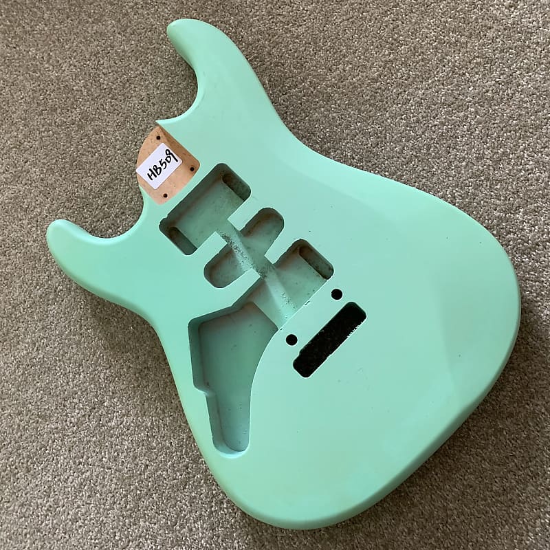 Green Left Handed Stratocaster Strat Style Guitar Body | Reverb