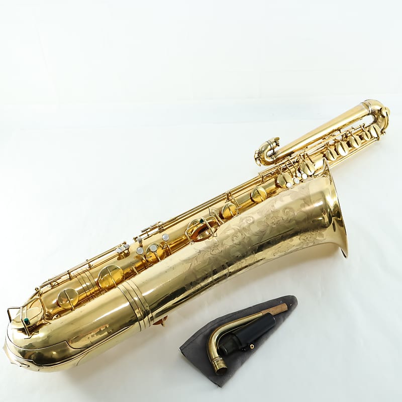 C.G. Conn 'Virtuoso Deluxe' Bass Saxophone SN 111421 GOLD | Reverb