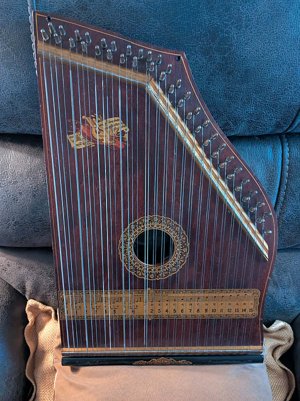 Vintage National Academy Zither 46 String w/ Accessories | Reverb