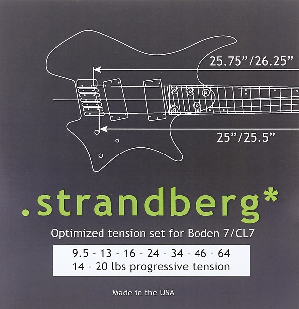 Strandberg Boden 7 String Guitar Strings for Strandberg | Reverb