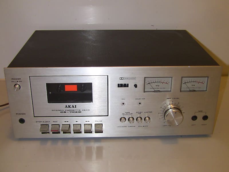 Vintage Akai CS-702D Single Stereo Cassette Deck Player | Reverb