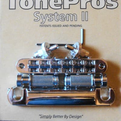Tone Pros LPBS02/BLK TP6 T1ZS Bridge Tailpiece Set US 4mm | Reverb